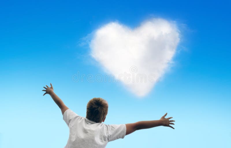 Boy with the Open Hands To the Sky Stock Photo - Image of hand, energy ...