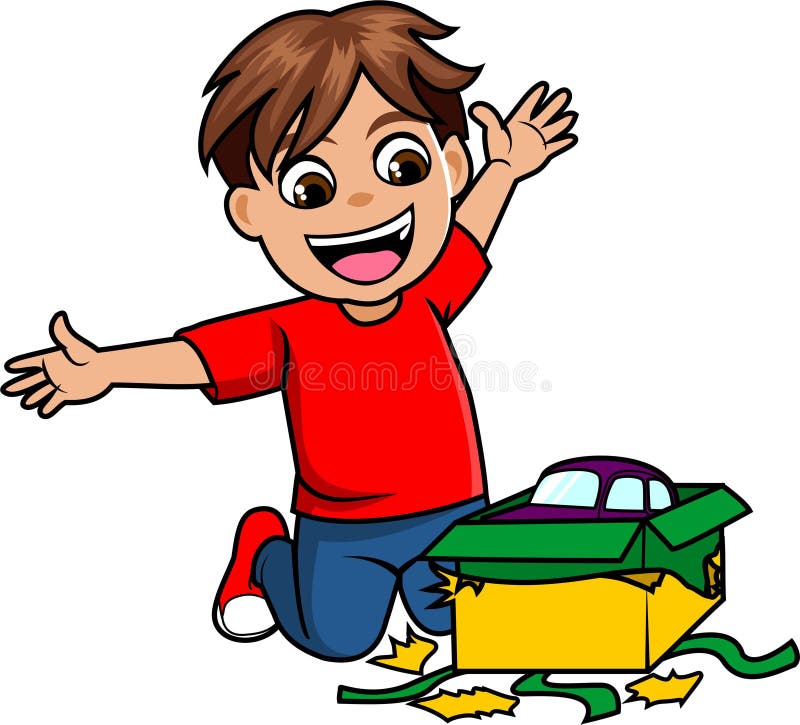 Happy Boy Opening Gift Box Stock Illustrations – 259 Happy Boy Opening ...