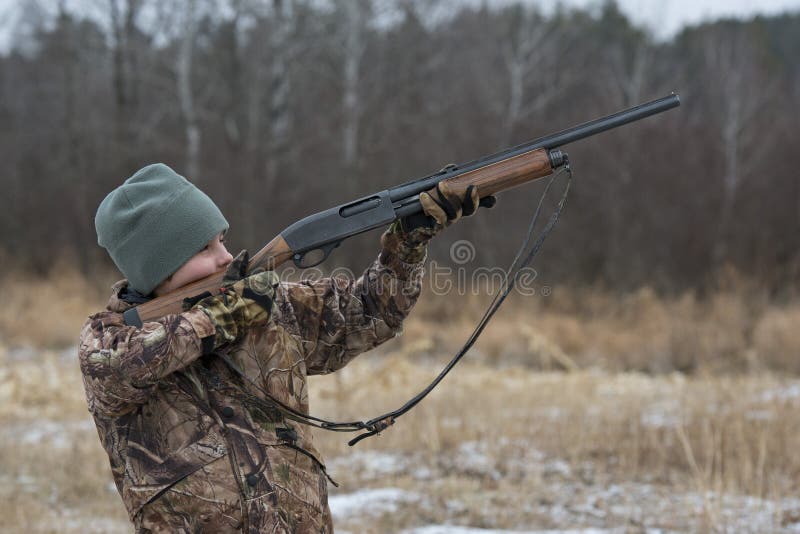 Boy out hunting stock image. Image of pheasant, hunter - 28915463
