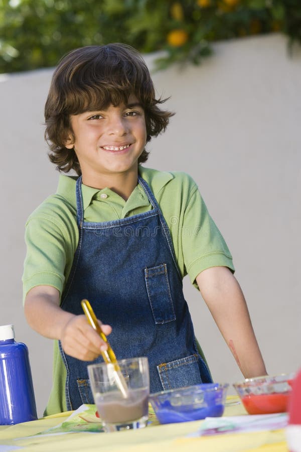 Boy Painting stock image. Image of paint, education, male - 29662661