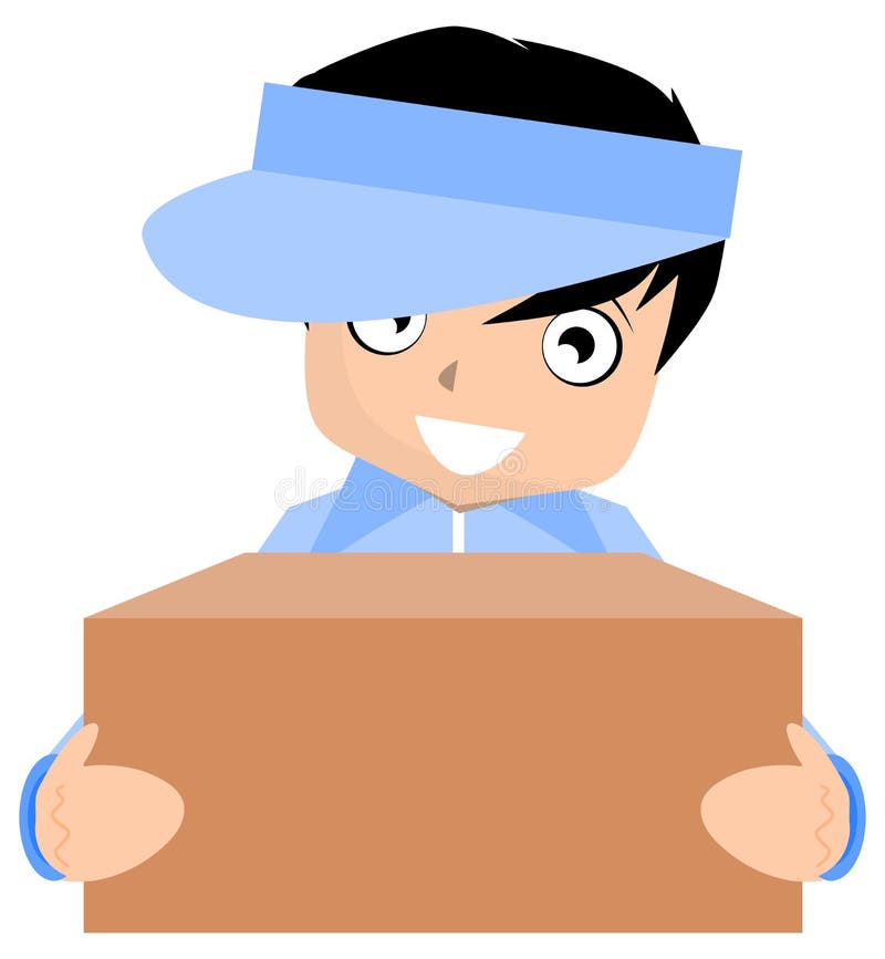 Boy with Parcel, Character, Shipping, Isolated. Stock Illustration ...