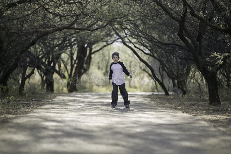 Boy on a Path stock photo. Image of path, young, person - 3794736
