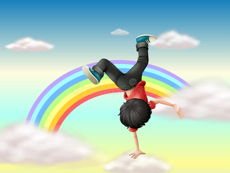 Rainbow Dance Party stock vector. Illustration of stars - 14785407