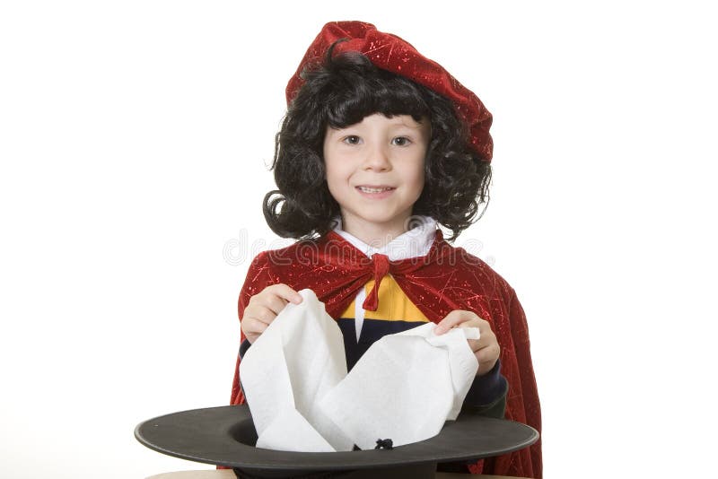 Boy performing magic trick stock image. Image of curly - 1697135