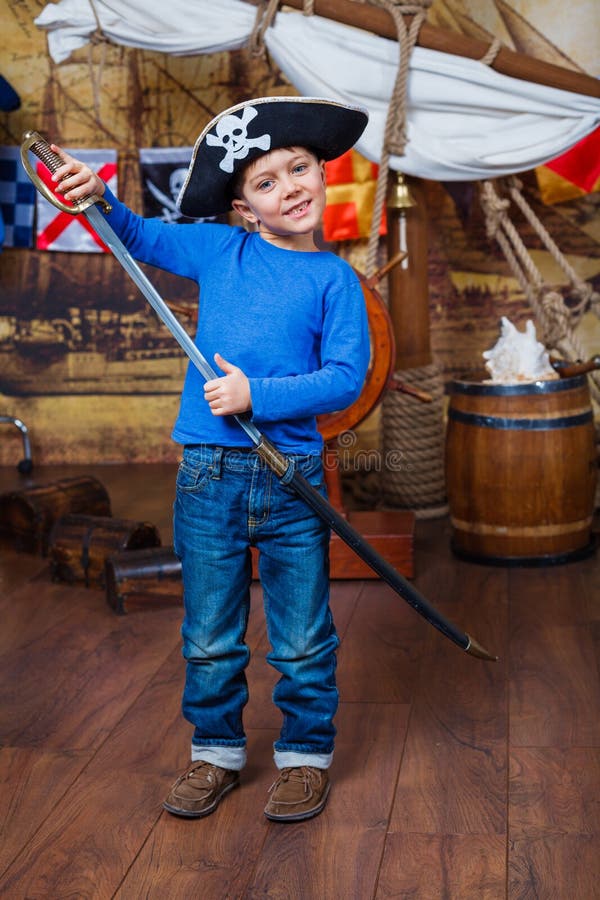 Boy pirate stock image. Image of danger, dressing, expressive - 51305467