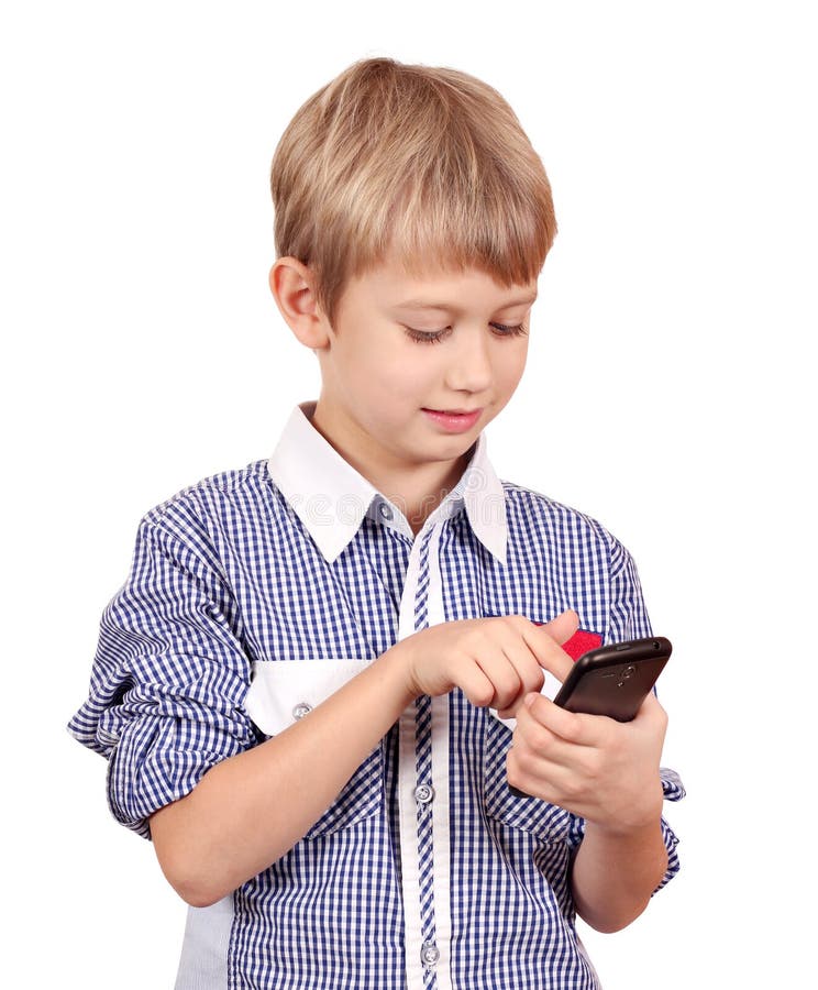 Boy play with phone stock photo. Image of lifestyle, smiling - 29101646