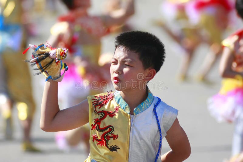 Boy play puppet show editorial photography. Image of bend - 7094432
