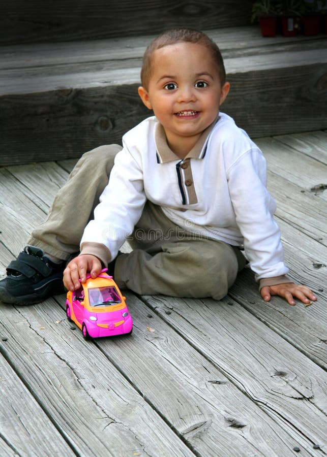 Boy playing stock photo. Image of child, outdoors, wooden - 3751804