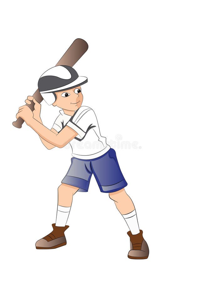 Boy Playing Baseball, Illustration Stock Vector - Illustration of game ...