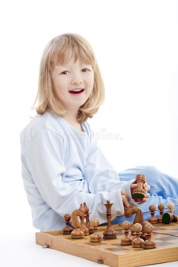 Boy playing chess stock photo. Image of figure, caucasian - 19160390