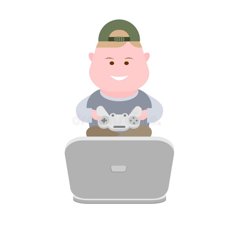 Boy Playing Computer Games Stock Illustrations – 485 Boy Playing ...