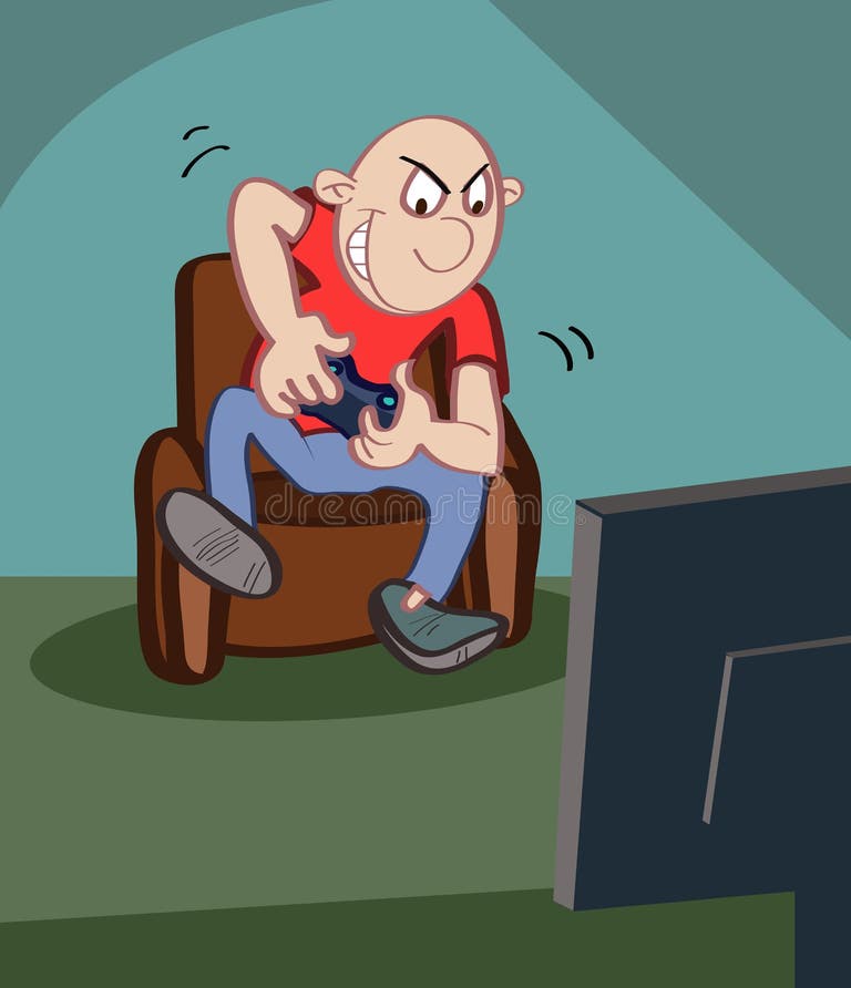 Cartoon Boy Playing Video Games Stock Illustrations – 626 Cartoon Boy ...