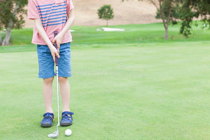 Boy playing golf stock image. Image of country, golfing - 59746977