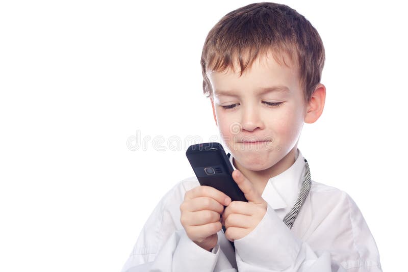 Boy playing on the phone stock image. Image of play, telephone - 17451521