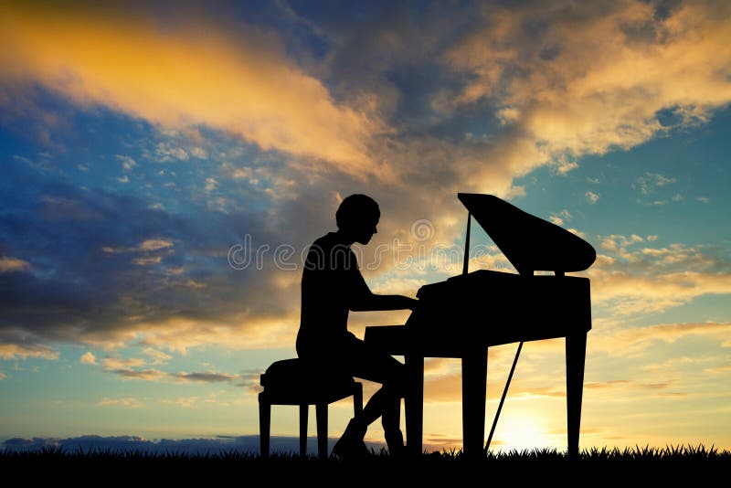 Boy playing the piano stock photo. Image of joyful, melodies - 92487546