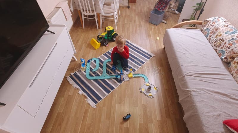 Boy Playing Surveillance Camera Stock Footage - Video of interior ...