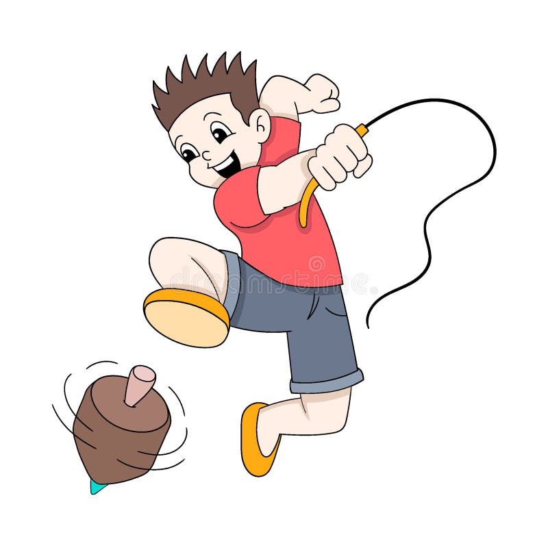 Boy Spinning Top Stock Illustrations – 155 Boy Spinning Top Stock ...