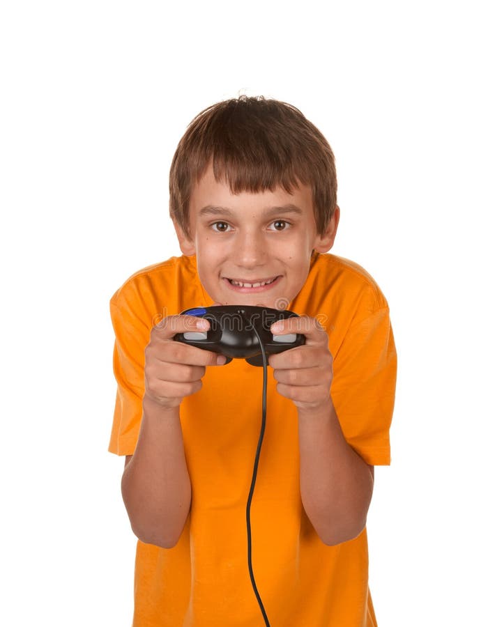 Boy playing video game stock image. Image of nerd, games - 13166433