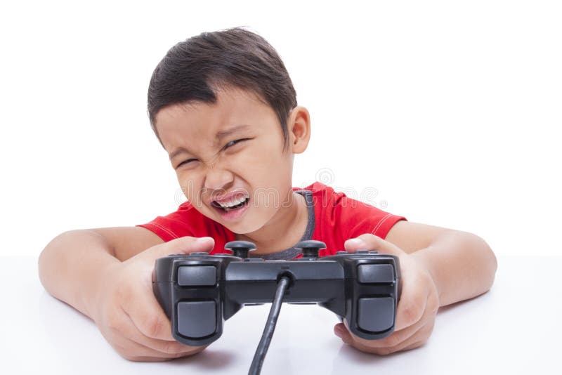 Boy playing video game stock photo. Image of child, game - 45642710