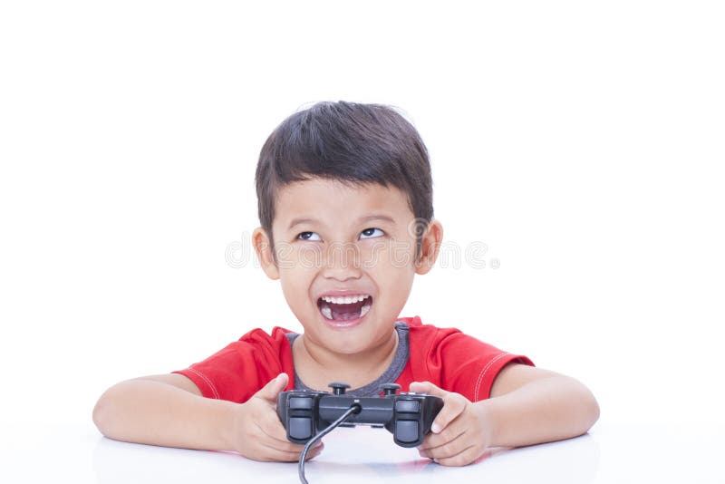 Boy playing video game stock photo. Image of active, joystick - 45642994