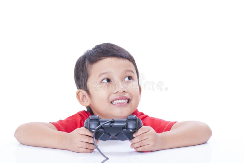 Boy playing video game stock photo. Image of play, entertainment - 45642560
