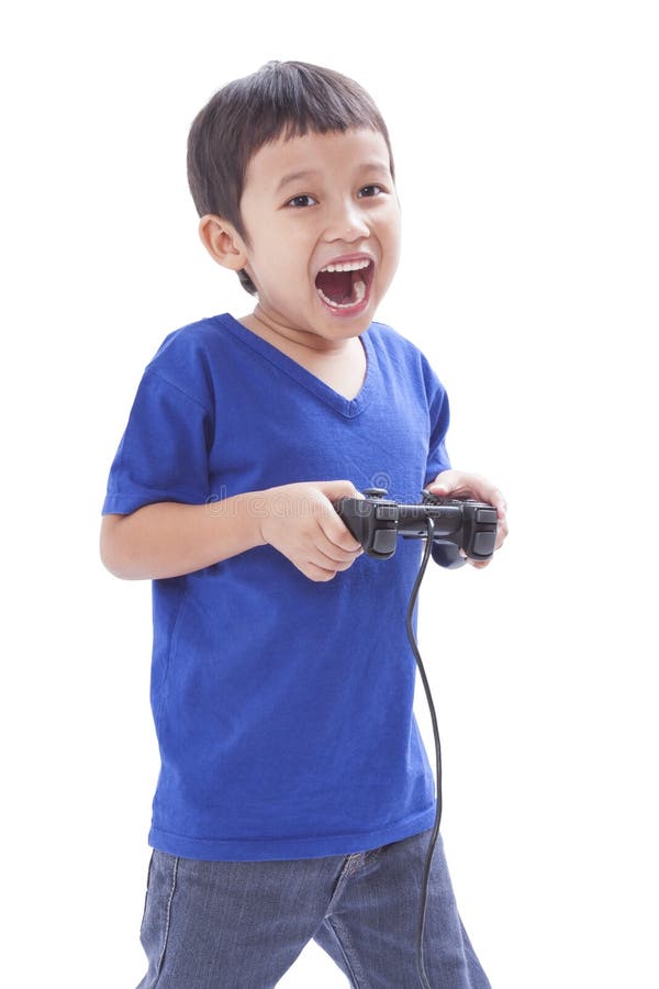Boy playing video game stock photo. Image of childhood - 45787924
