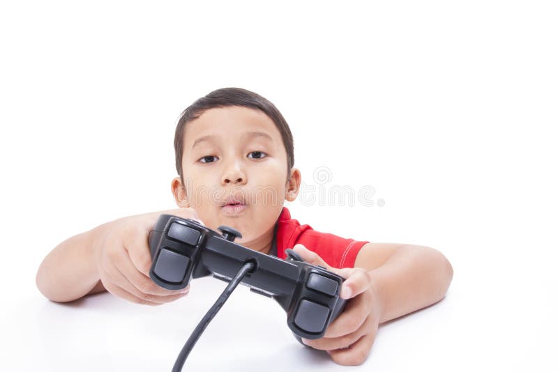 Boy playing video game stock photo. Image of childhood - 45787924