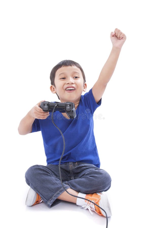 Boy playing video game stock image. Image of playing - 45643483