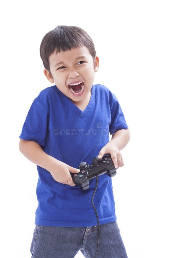 Boy playing video game stock photo. Image of childhood - 45787924