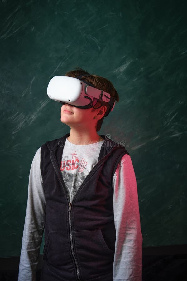 A Boy Playing with VR Headset Stock Photo - Image of people, digital ...