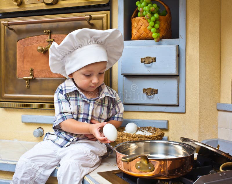 Boy plays the cook stock photo. Image of people, child - 38621108