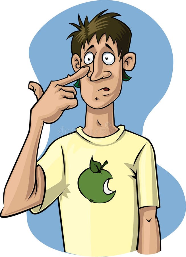 Cartoon Person Pointing To Himself