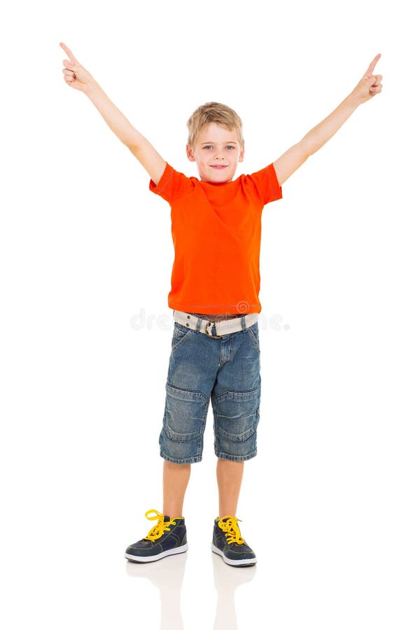 Boy pointing copyspace stock photo. Image of plain, isolated - 40214516