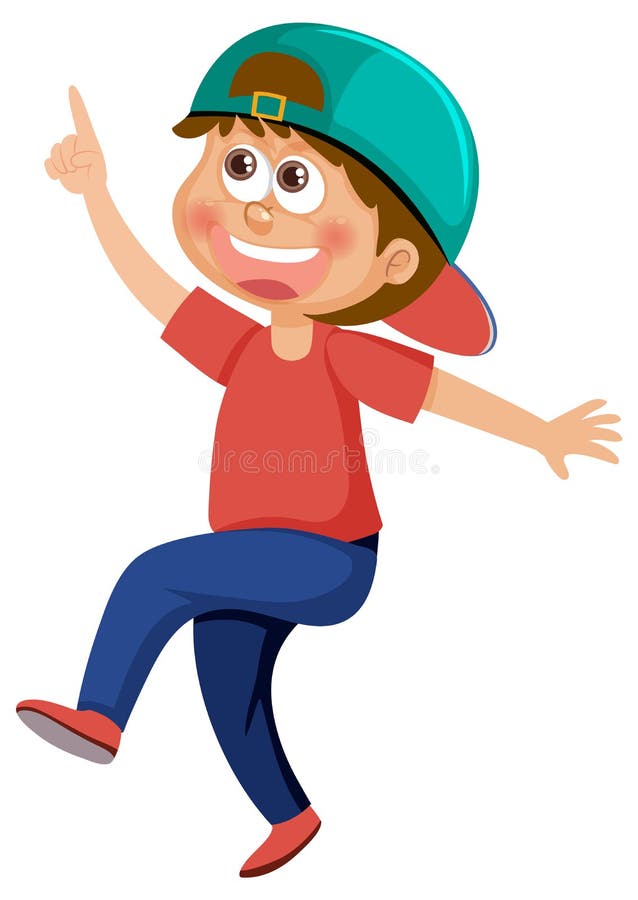 A Boy Pointing Finger Cartoon Character Stock Vector - Illustration of ...