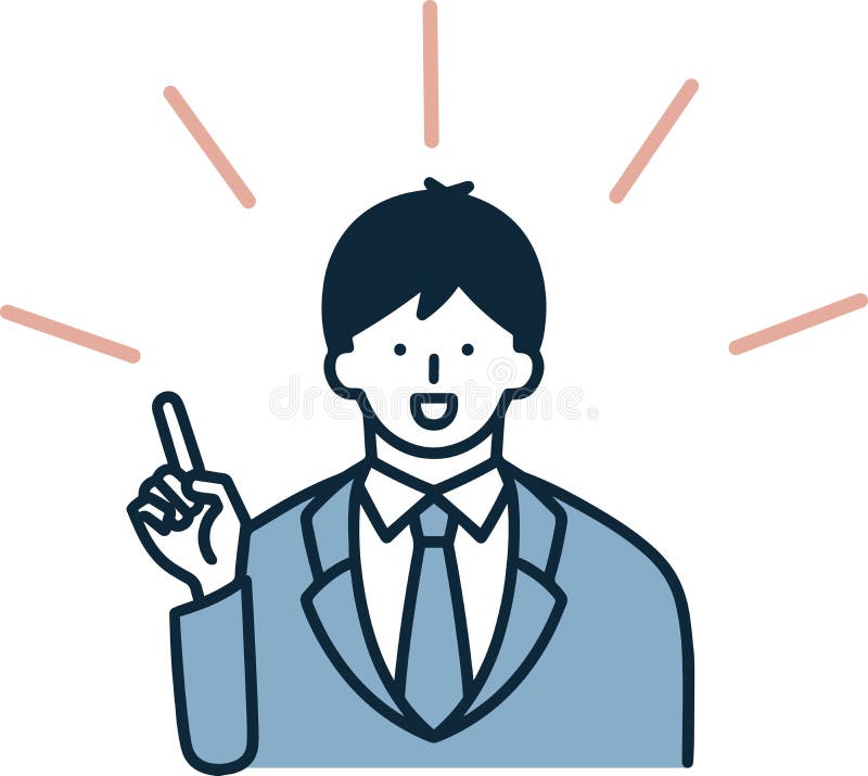 Boy pointing finger Simple stock illustration. Illustration of vector ...