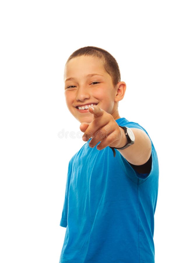 Boy Pointing with His Finger, Stock Photo - Image of happiness, people ...