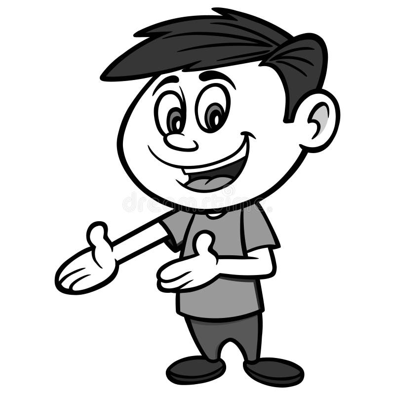 Boy Pointing Illustration stock vector. Illustration of education ... Boy Pointing Illustration stock vector. Illustration of education ...