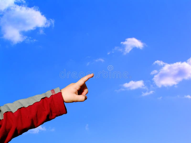 Boy pointing sky stock photo. Image of pointing, show - 1347032
