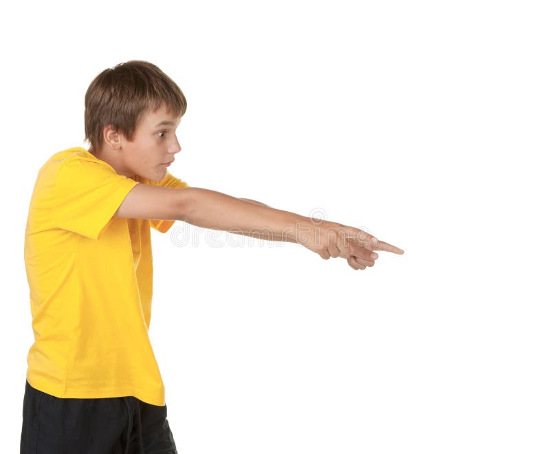 Its You Boy Pointing on White Stock Photo - Image of happy, pointing ...