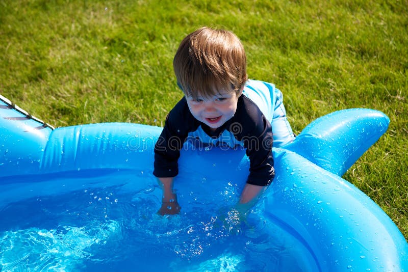 Boy in pool stock photo. Image of cute, smile, child - 21397056