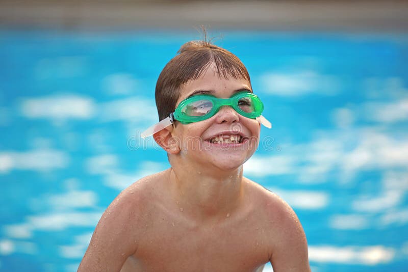 Boy at the Pool stock photo. Image of happiness, eyes - 2768696
