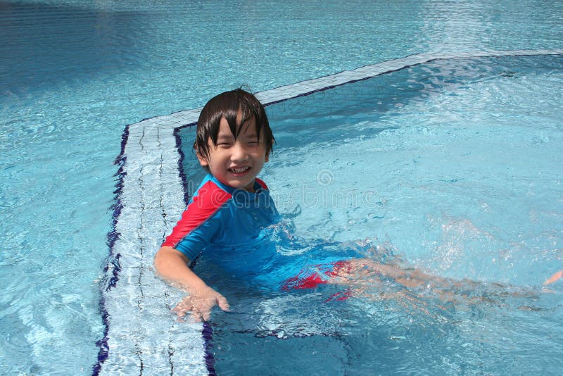 Boy at the pool stock photo. Image of outdoor, swimming - 5444716