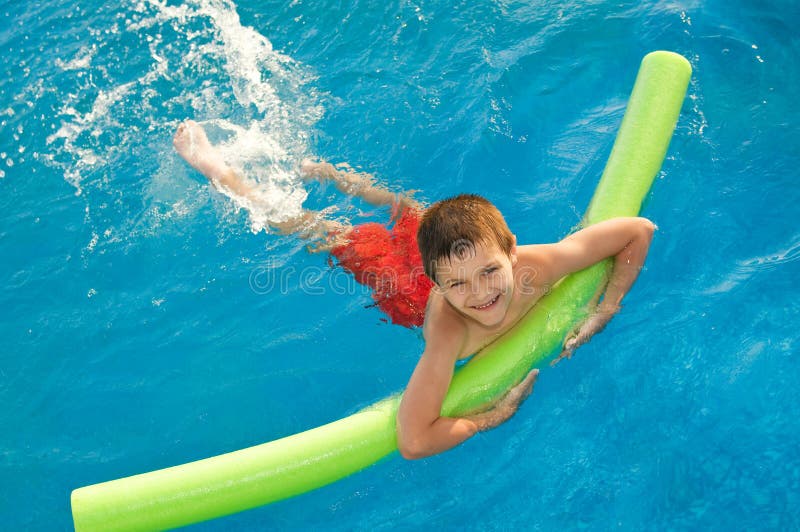 Boy in the pool stock image. Image of cute, child, smile - 8526489