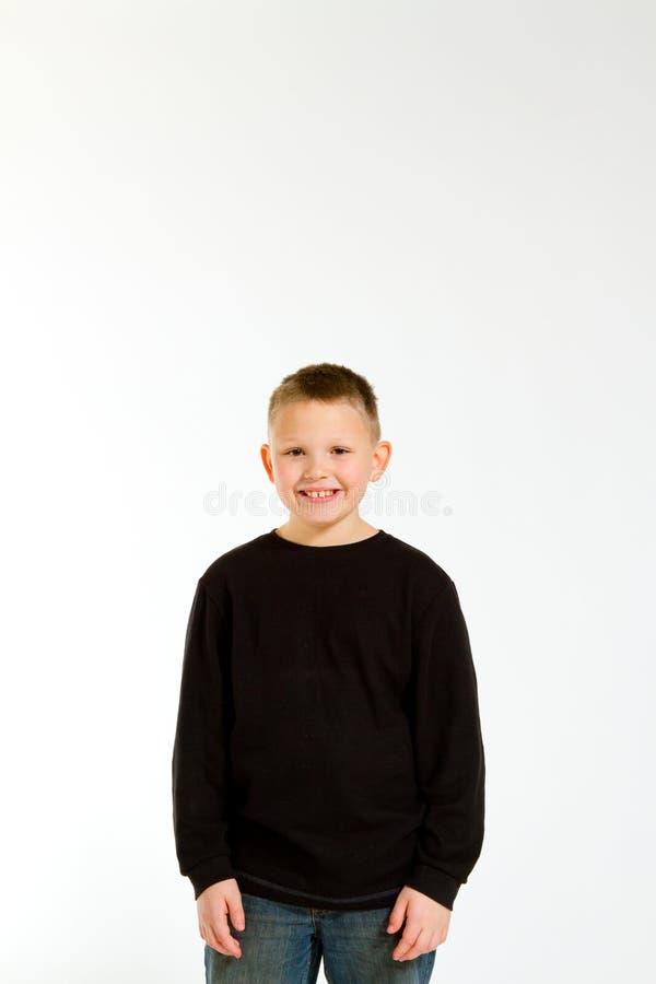 Boy Portrait in Studio stock photo. Image of smiling - 28627844