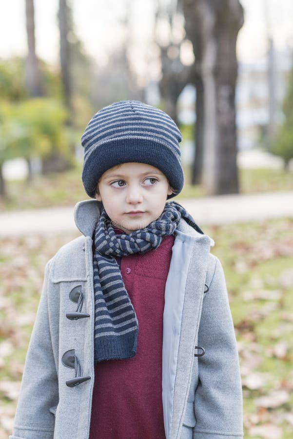 Child Posing with Warm Clothes Stock Photo - Image of modern, portrait ...