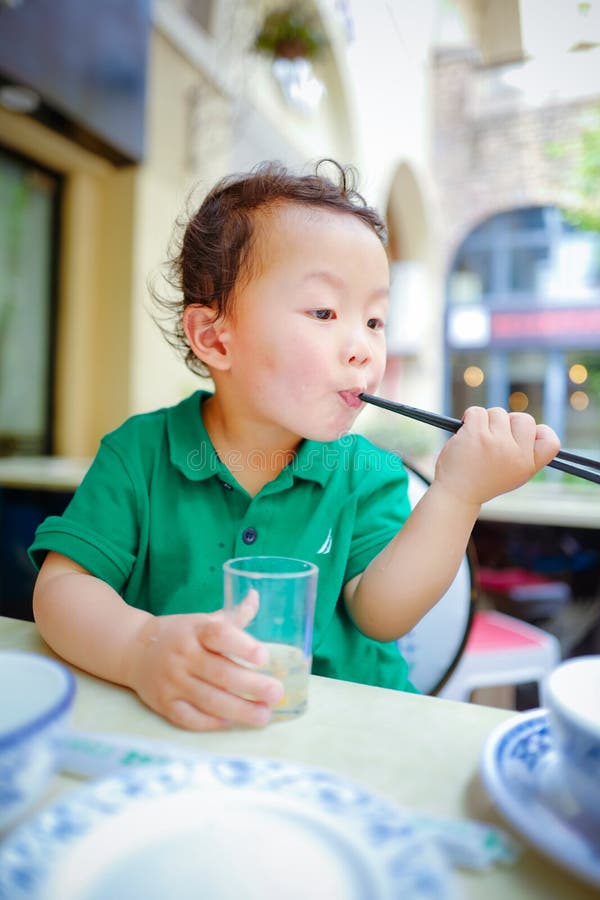 Boy prepare to have lunch stock image. Image of prepare - 146473313