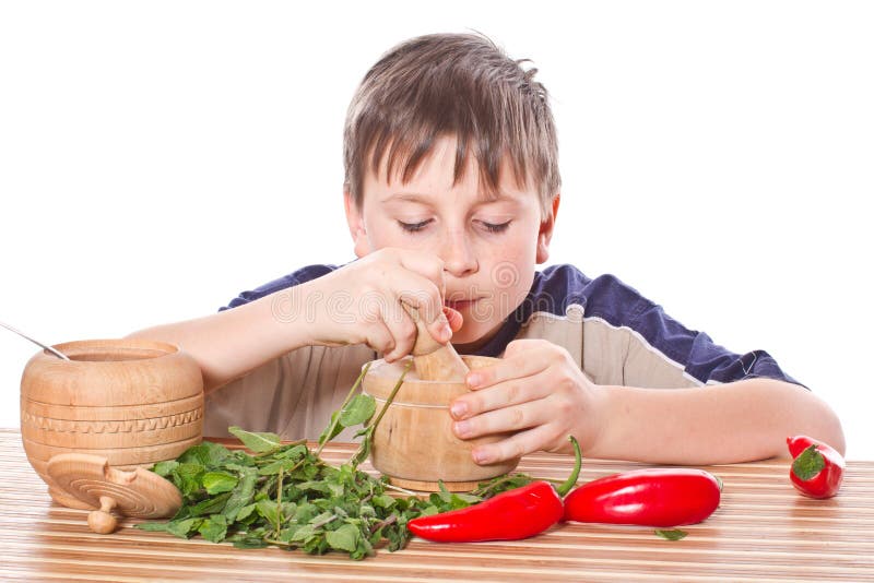 Boy preparing breakfast stock photo. Image of cute, healthy - 29026048