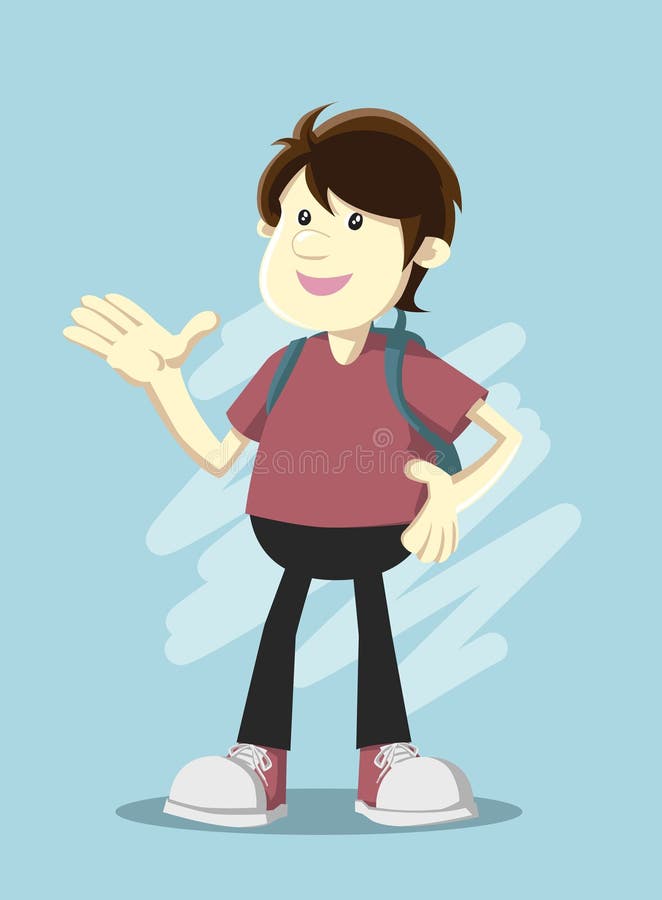 Young boy presenter stock vector. Illustration of reporter - 91197775