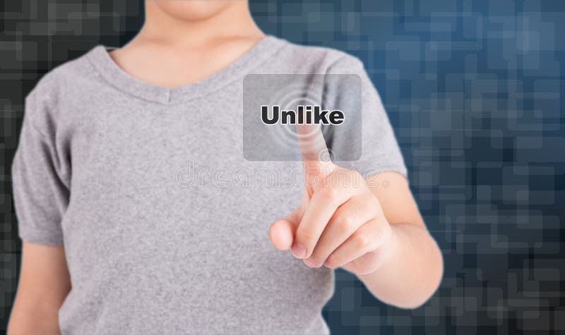 Boy pressing unlike button stock image. Image of girl - 45268745