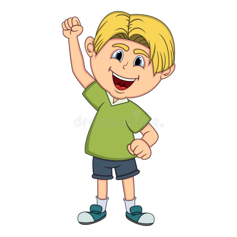 Old Man Raised His Hand Cartoon Stock Vector - Illustration of cheerful ...